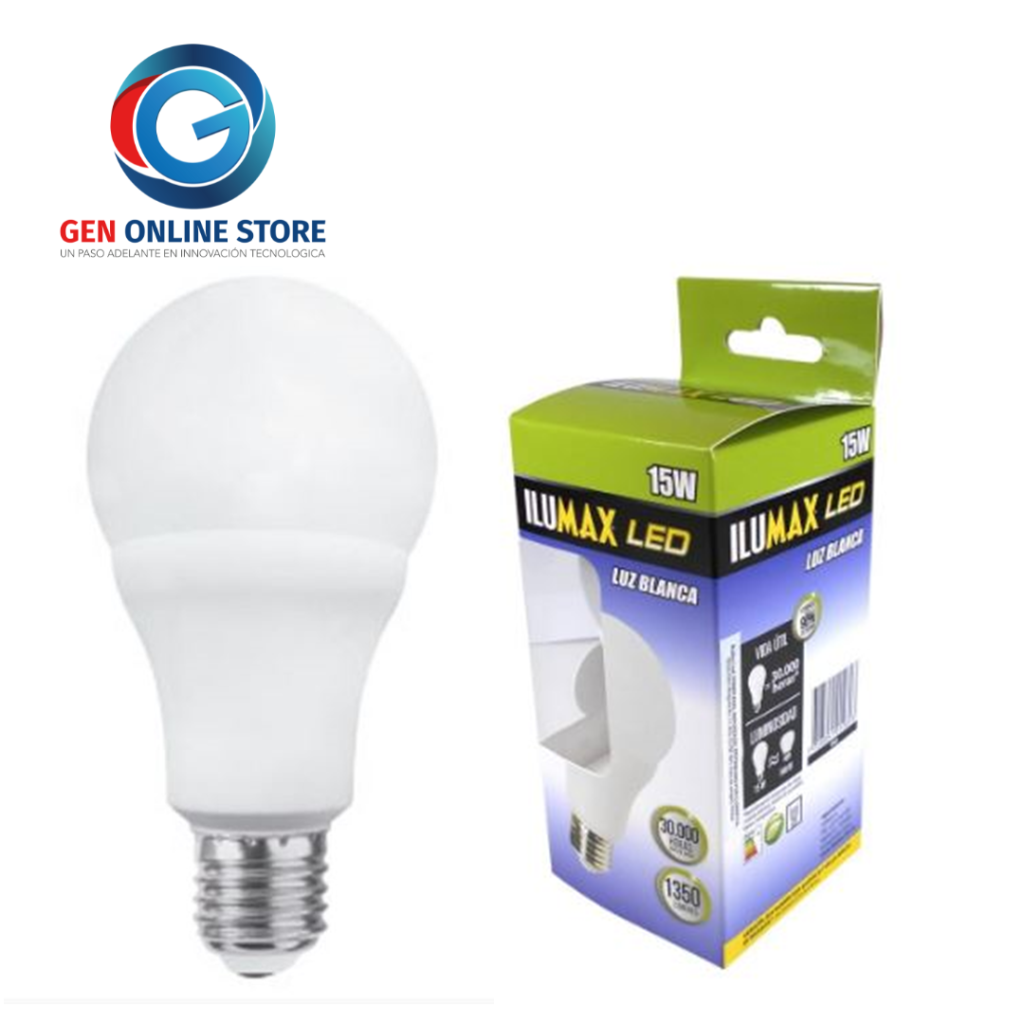 Bombillo A65 LED Luz Blanca 15W E27